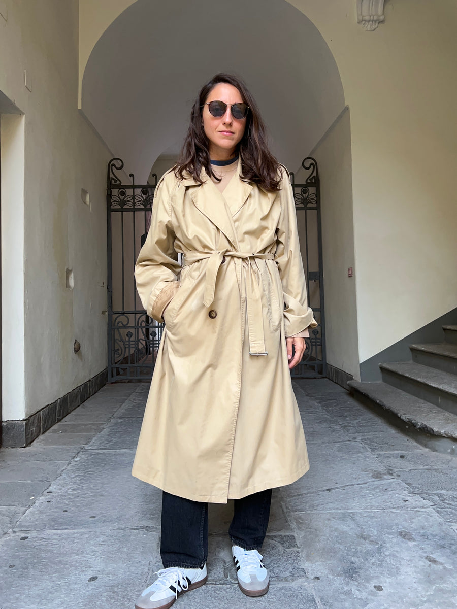 Trench classico con interno tartan – Celestina Vintage